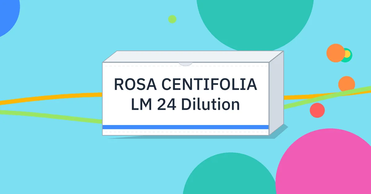 Symbolbild: Packung mit der Aufschrift ROSA CENTIFOLIA LM 24 Dilution (PZN 13055965) – Verfügbarkeit und Bezug in Apotheken in Frankfurt am Main