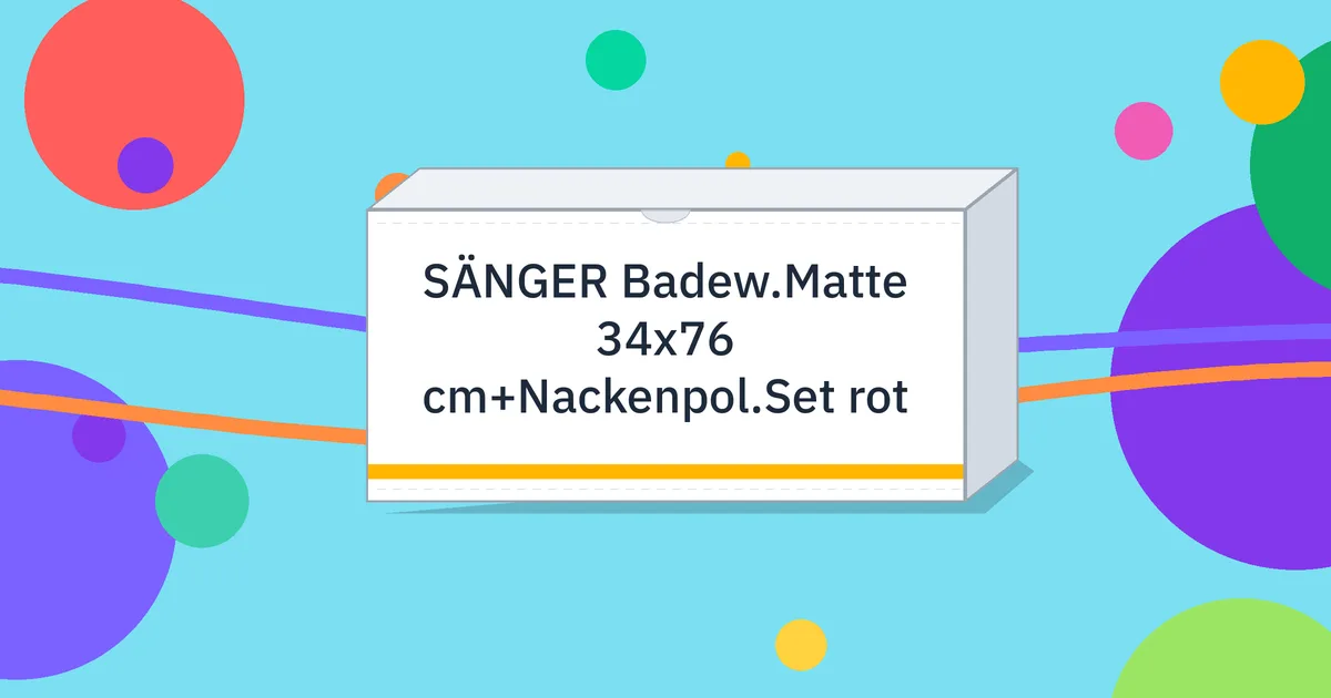 Symbolbild: Packung mit der Aufschrift SÄNGER Badew.Matte 34x76 cm+Nackenpol.Set rot (PZN 04115533) – Verfügbarkeit und Bezug in Apotheken in Frankfurt am Main
