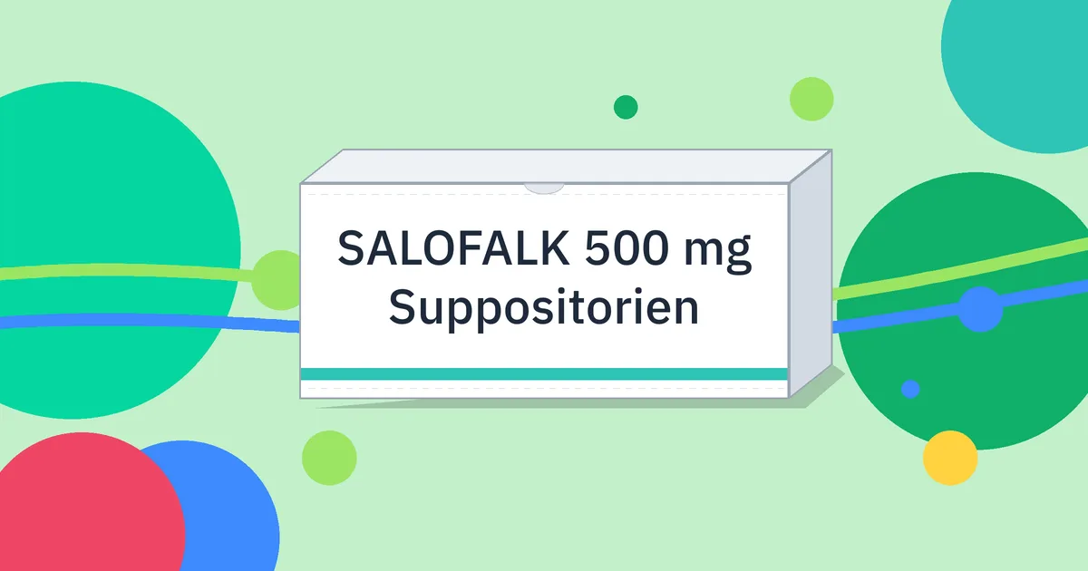 Symbolbild: Packung mit der Aufschrift SALOFALK 500 mg Suppositorien (PZN 09204974) – Verfügbarkeit und Bezug in Apotheken in Frankfurt am Main