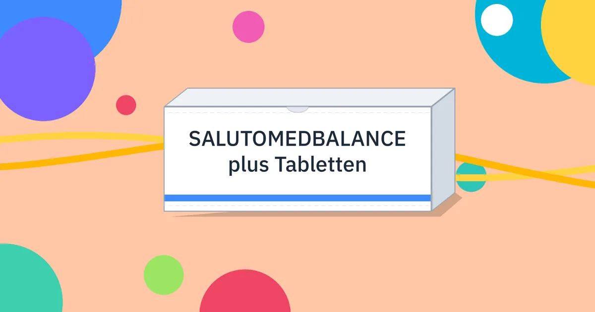 Symbolbild: Packung mit der Aufschrift SALUTOMEDBALANCE plus Tabletten (PZN 10918348) – Verfügbarkeit und Bezug in Apotheken in Frankfurt am Main