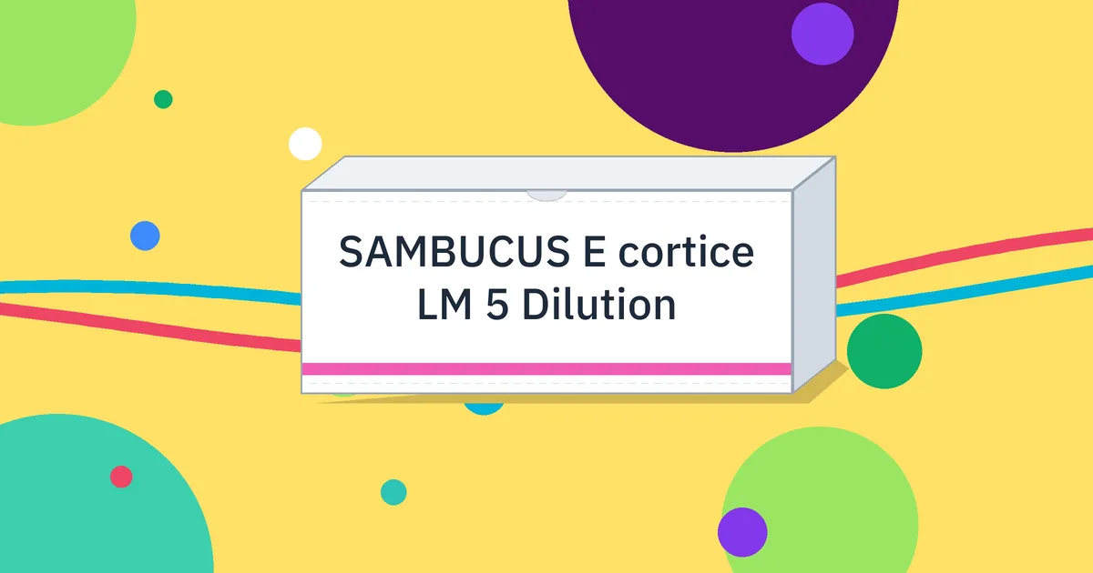 Symbolbild: Packung mit der Aufschrift SAMBUCUS E cortice LM 5 Dilution (PZN 13179897) – Verfügbarkeit und Bezug in Apotheken in Frankfurt am Main