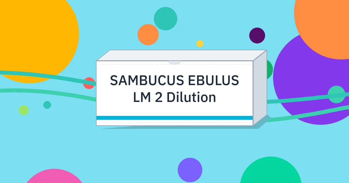 Symbolbild: Packung mit der Aufschrift SAMBUCUS EBULUS LM 2 Dilution (PZN 13180305) – Verfügbarkeit und Bezug in Apotheken in Frankfurt am Main