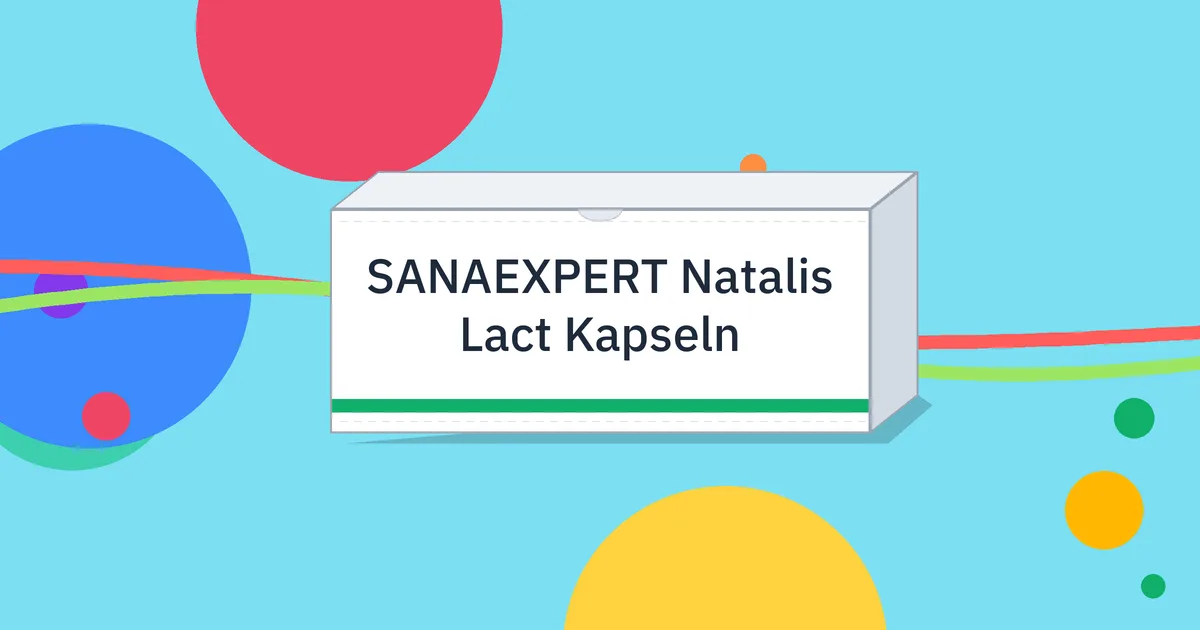 Symbolbild: Packung mit der Aufschrift SANAEXPERT Natalis Lact Kapseln (PZN 15817304) – Verfügbarkeit und Bezug in Apotheken in Frankfurt am Main