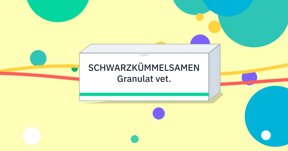 Symbolbild: Packung mit der Aufschrift SCHWARZKÜMMELSAMEN Granulat vet. (PZN 12910807) – Verfügbarkeit und Bezug in Apotheken in Frankfurt am Main