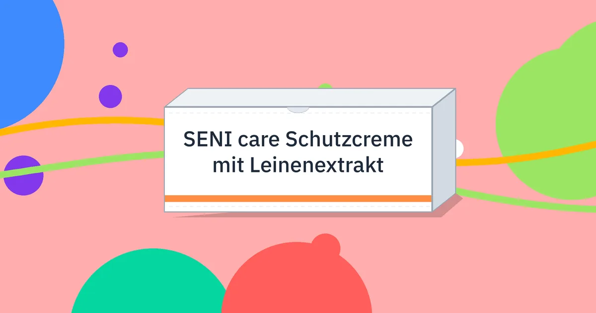 Symbolbild: Packung mit der Aufschrift SENI care Schutzcreme mit Leinenextrakt (PZN 15658573) – Verfügbarkeit und Bezug in Apotheken in Frankfurt am Main