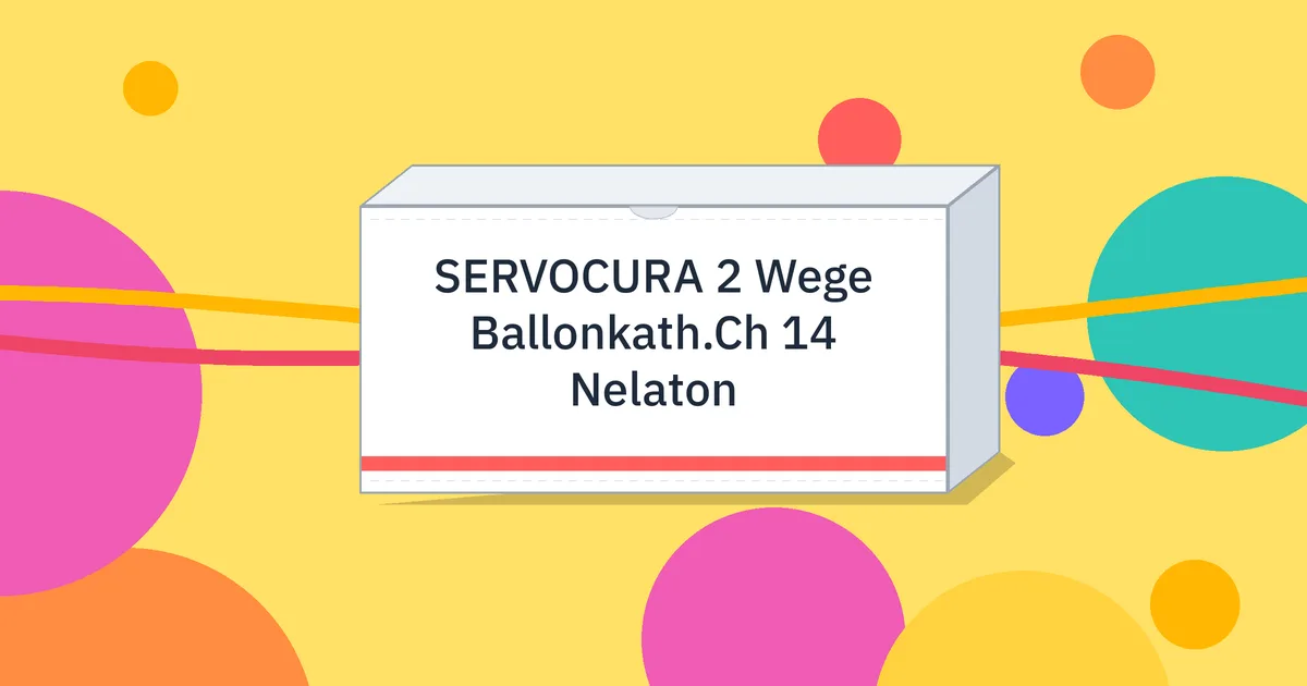 Symbolbild: Packung mit der Aufschrift SERVOCURA 2 Wege Ballonkath.Ch 14 Nelaton (PZN 05491505) – Verfügbarkeit und Bezug in Apotheken in Frankfurt am Main
