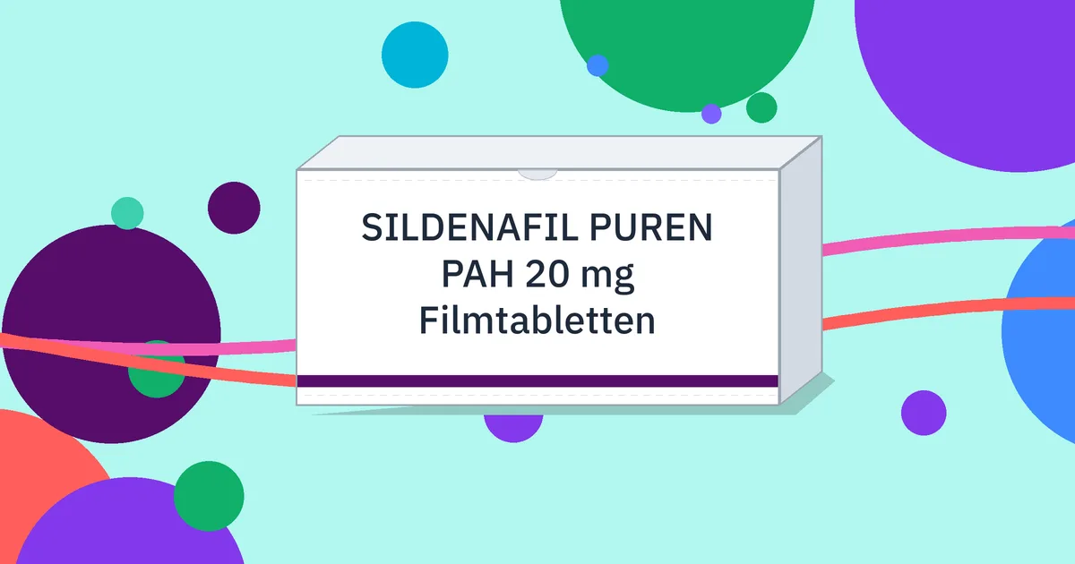 Symbolbild: Packung mit der Aufschrift SILDENAFIL PUREN PAH 20 mg Filmtabletten (PZN 13417322) – Verfügbarkeit und Bezug in Apotheken in Frankfurt am Main