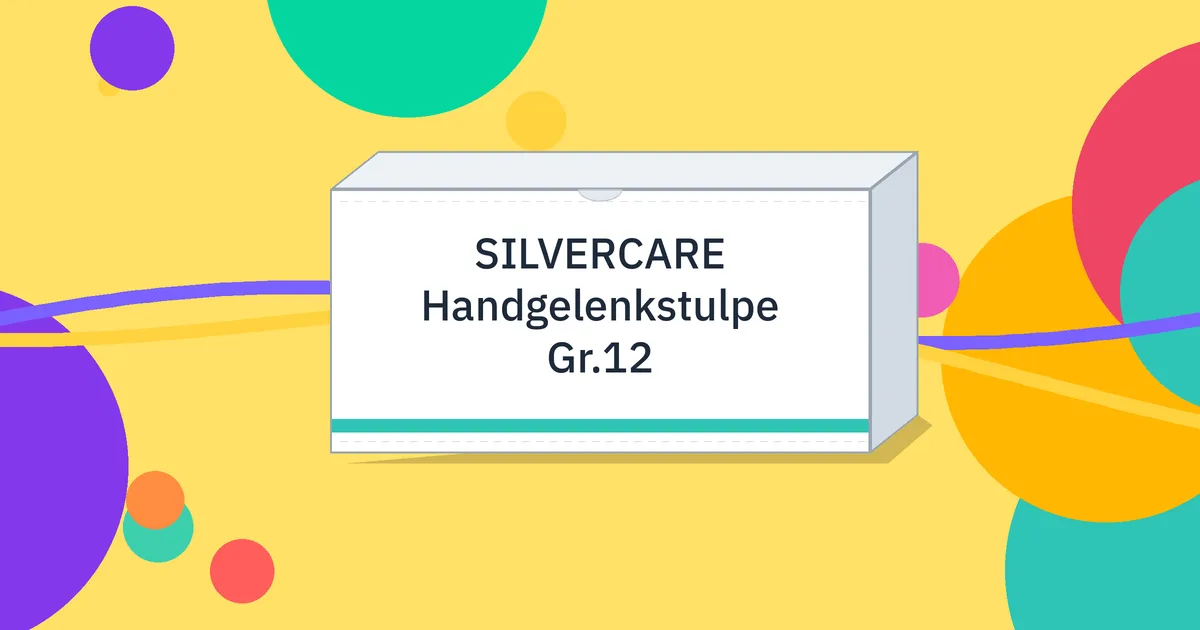 Symbolbild: Packung mit der Aufschrift SILVERCARE Handgelenkstulpe Gr.12 (PZN 09271083) – Verfügbarkeit und Bezug in Apotheken in Frankfurt am Main