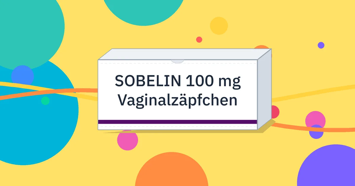 Symbolbild: Packung mit der Aufschrift SOBELIN 100 mg Vaginalzäpfchen (PZN 11240380) – Verfügbarkeit und Bezug in Apotheken in Frankfurt am Main