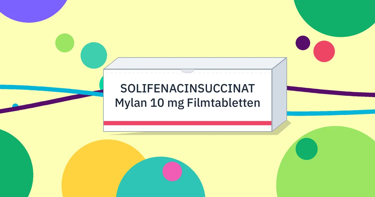 Symbolbild: Packung mit der Aufschrift SOLIFENACINSUCCINAT Mylan 10 mg Filmtabletten (PZN 15024029) – Verfügbarkeit und Bezug in Apotheken in Frankfurt am Main