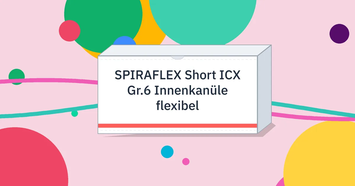 Symbolbild: Packung mit der Aufschrift SPIRAFLEX Short ICX Gr.6 Innenkanüle flexibel (PZN 14285176) – Verfügbarkeit und Bezug in Apotheken in Frankfurt am Main