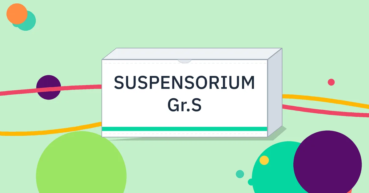 Symbolbild: Packung mit der Aufschrift SUSPENSORIUM Gr.S (PZN 11227327) – Verfügbarkeit und Bezug in Apotheken in Frankfurt am Main