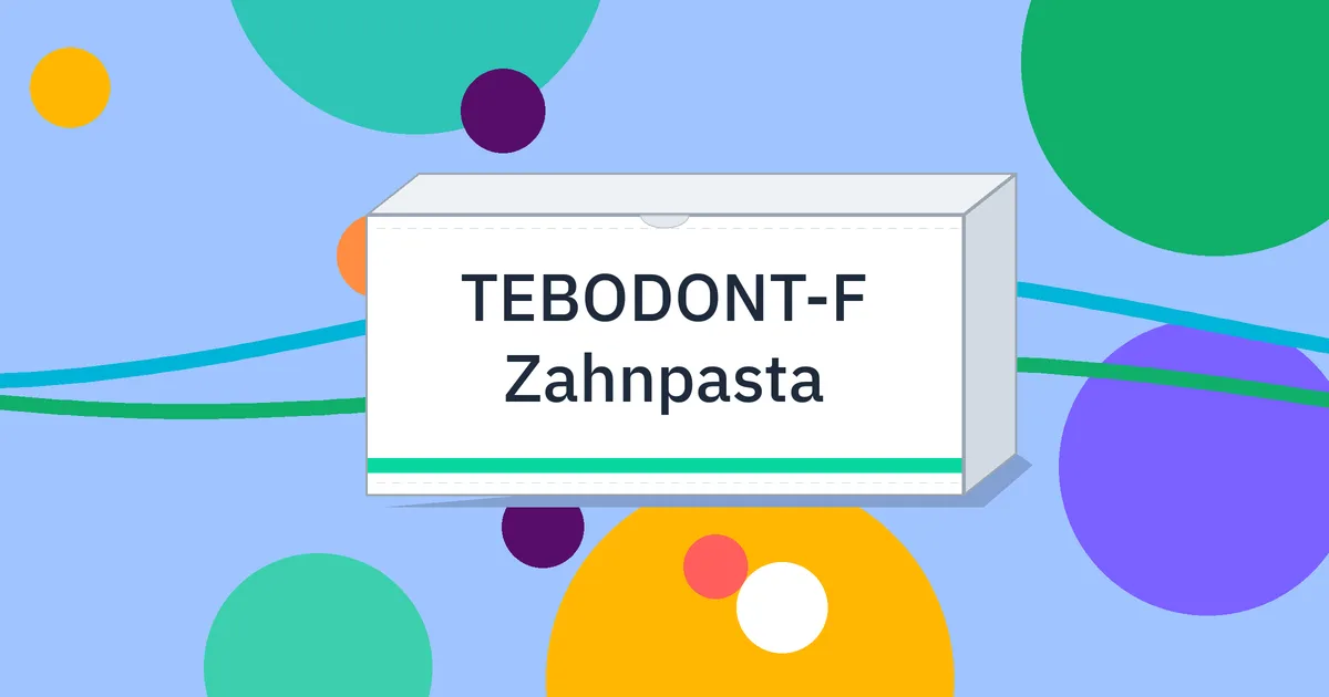 Symbolbild: Packung mit der Aufschrift TEBODONT-F Zahnpasta (PZN 11544223) – Verfügbarkeit und Bezug in Apotheken in Frankfurt am Main