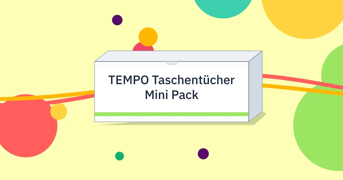 Symbolbild: Packung mit der Aufschrift TEMPO Taschentücher Mini Pack (PZN 15317837) – Verfügbarkeit und Bezug in Apotheken in Frankfurt am Main