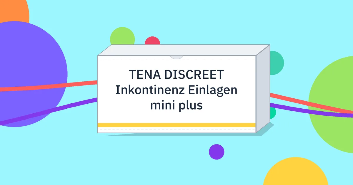 Symbolbild: Packung mit der Aufschrift TENA DISCREET Inkontinenz Einlagen mini plus (PZN 17981433) – Verfügbarkeit und Bezug in Apotheken in Frankfurt am Main