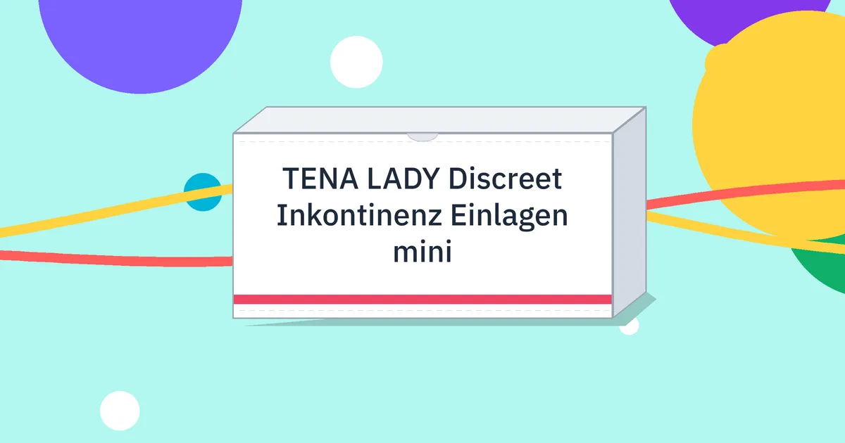 Symbolbild: Packung mit der Aufschrift TENA LADY Discreet Inkontinenz Einlagen mini (PZN 12365882) – Verfügbarkeit und Bezug in Apotheken in Frankfurt am Main