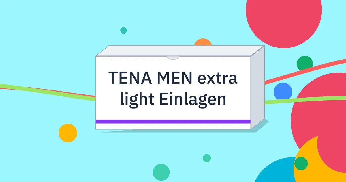 Symbolbild: Packung mit der Aufschrift TENA MEN extra light Einlagen (PZN 12554910) – Verfügbarkeit und Bezug in Apotheken in Frankfurt am Main