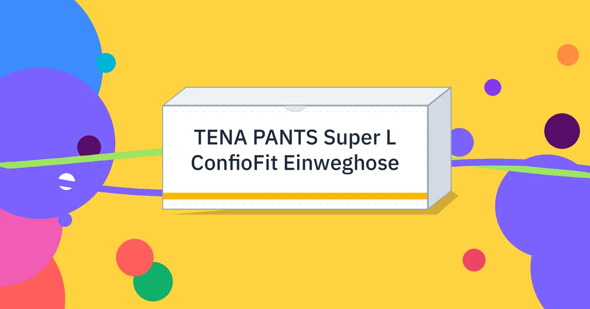 Symbolbild: Packung mit der Aufschrift TENA PANTS Super L ConfioFit Einweghose (PZN 09703625) – Verfügbarkeit und Bezug in Apotheken in Frankfurt am Main
