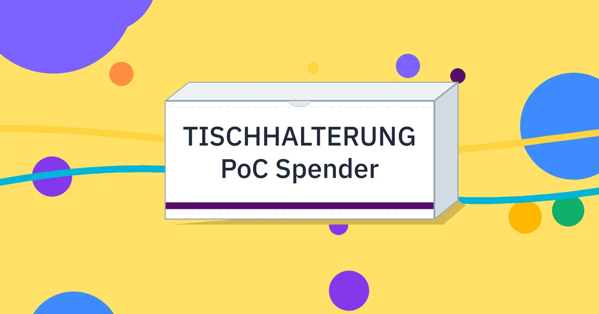 Symbolbild: Packung mit der Aufschrift TISCHHALTERUNG PoC Spender (PZN 20574252) – Verfügbarkeit und Bezug in Apotheken in Frankfurt am Main