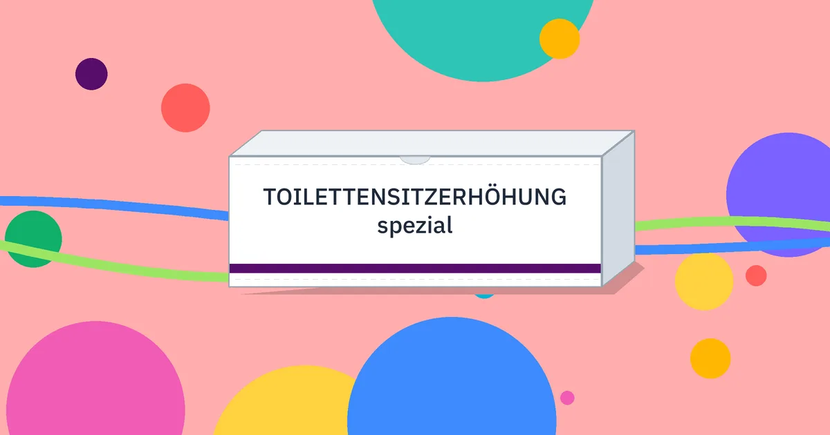 Symbolbild: Packung mit der Aufschrift TOILETTENSITZERHÖHUNG spezial (PZN 02695584) – Verfügbarkeit und Bezug in Apotheken in Frankfurt am Main