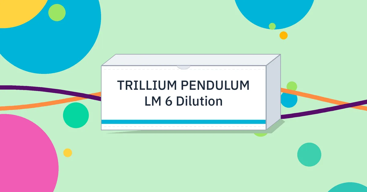 Symbolbild: Packung mit der Aufschrift TRILLIUM PENDULUM LM 6 Dilution (PZN 13227030) – Verfügbarkeit und Bezug in Apotheken in Frankfurt am Main