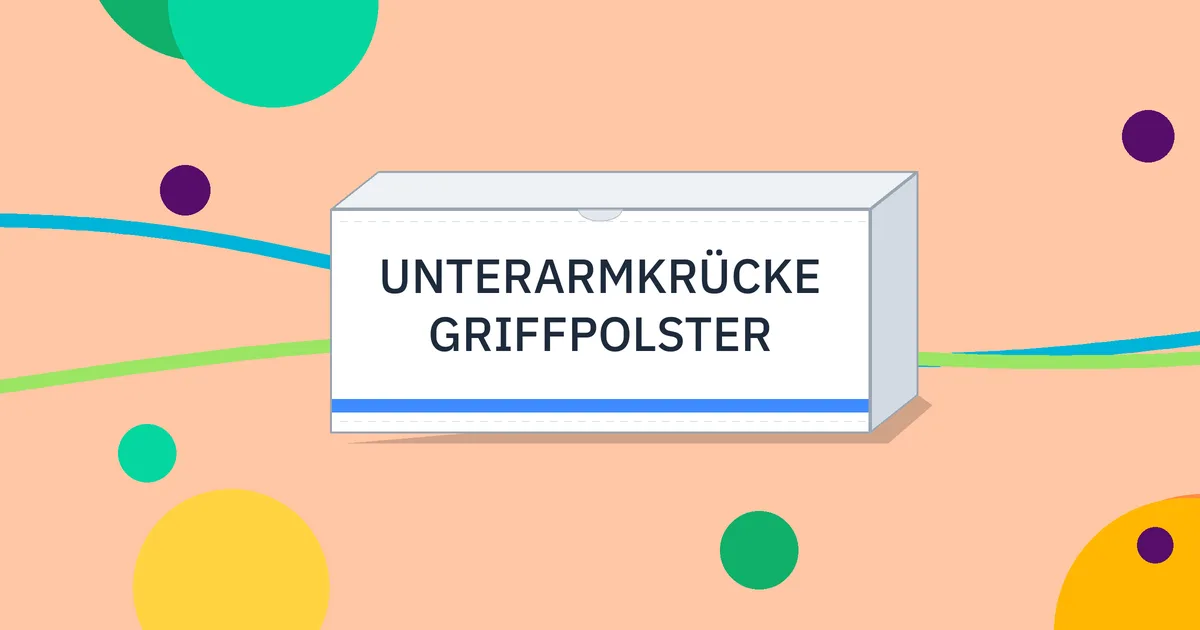 Symbolbild: Packung mit der Aufschrift UNTERARMKRÜCKE GRIFFPOLSTER (PZN 00394192) – Verfügbarkeit und Bezug in Apotheken in Frankfurt am Main
