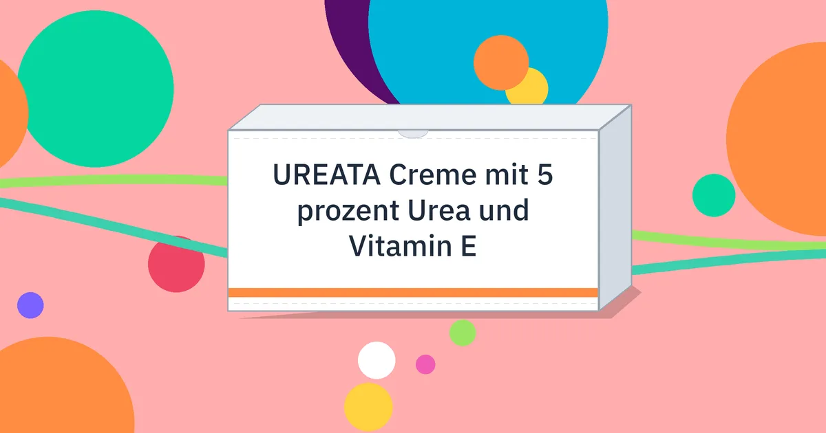 Symbolbild: Packung mit der Aufschrift UREATA Creme mit 5 prozent Urea und Vitamin E (PZN 14238662) – Verfügbarkeit und Bezug in Apotheken in Frankfurt am Main