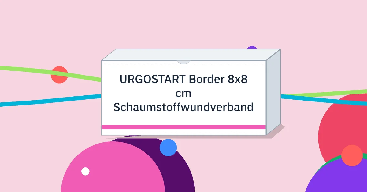 Symbolbild: Packung mit der Aufschrift URGOSTART Border 8x8 cm Schaumstoffwundverband (PZN 10180977) – Verfügbarkeit und Bezug in Apotheken in Frankfurt am Main
