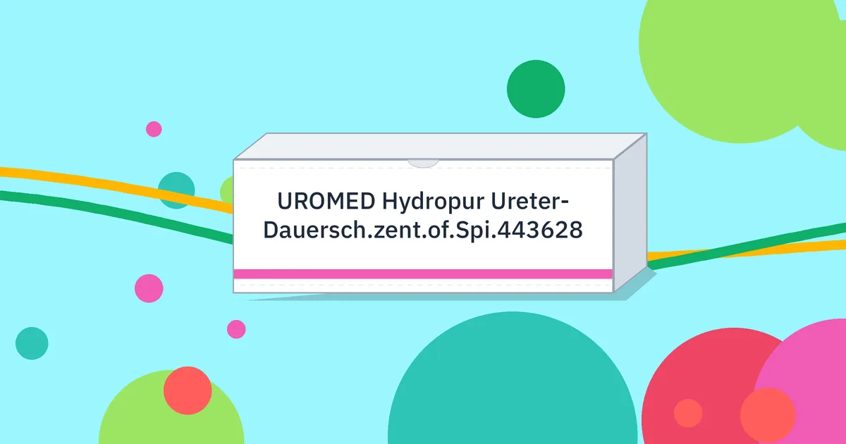 Symbolbild: Packung mit der Aufschrift UROMED Hydropur Ureter-Dauersch.zent.of.Spi.443628 (PZN 11371981) – Verfügbarkeit und Bezug in Apotheken in Frankfurt am Main