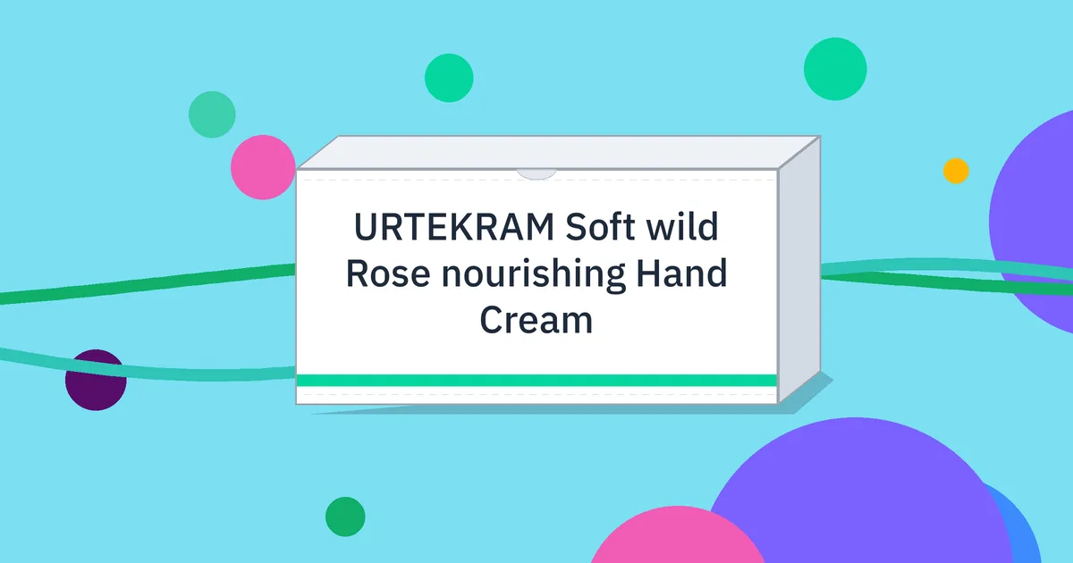 Symbolbild: Packung mit der Aufschrift URTEKRAM Soft wild Rose nourishing Hand Cream (PZN 19478164) – Verfügbarkeit und Bezug in Apotheken in Frankfurt am Main