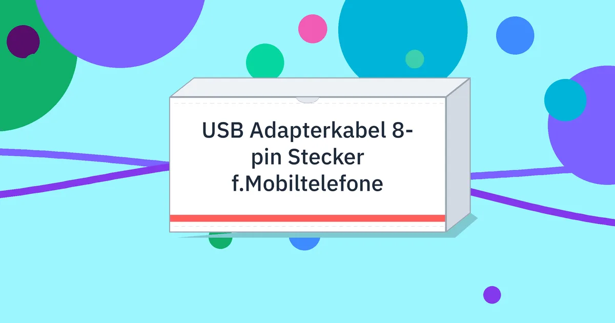 Symbolbild: Packung mit der Aufschrift USB Adapterkabel 8-pin Stecker f.Mobiltelefone (PZN 17314056) – Verfügbarkeit und Bezug in Apotheken in Frankfurt am Main