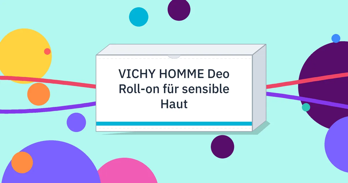 Symbolbild: Packung mit der Aufschrift VICHY HOMME Deo Roll-on für sensible Haut (PZN 06712753) – Verfügbarkeit und Bezug in Apotheken in Frankfurt am Main