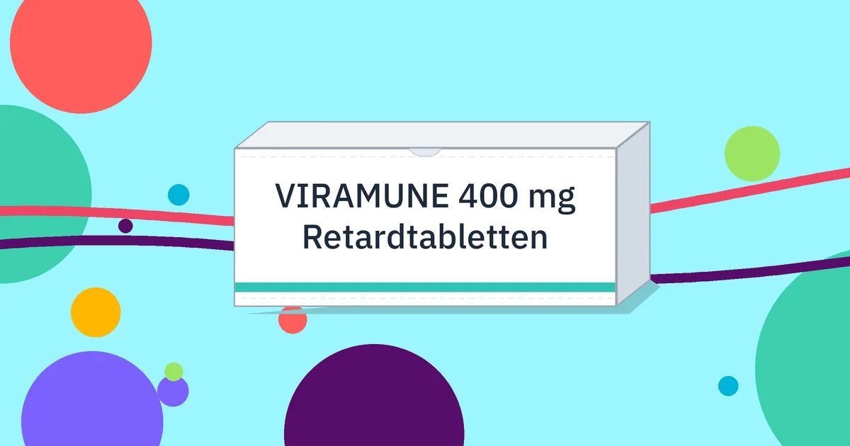 Symbolbild: Packung mit der Aufschrift VIRAMUNE 400 mg Retardtabletten (PZN 16612627) – Verfügbarkeit und Bezug in Apotheken in Frankfurt am Main