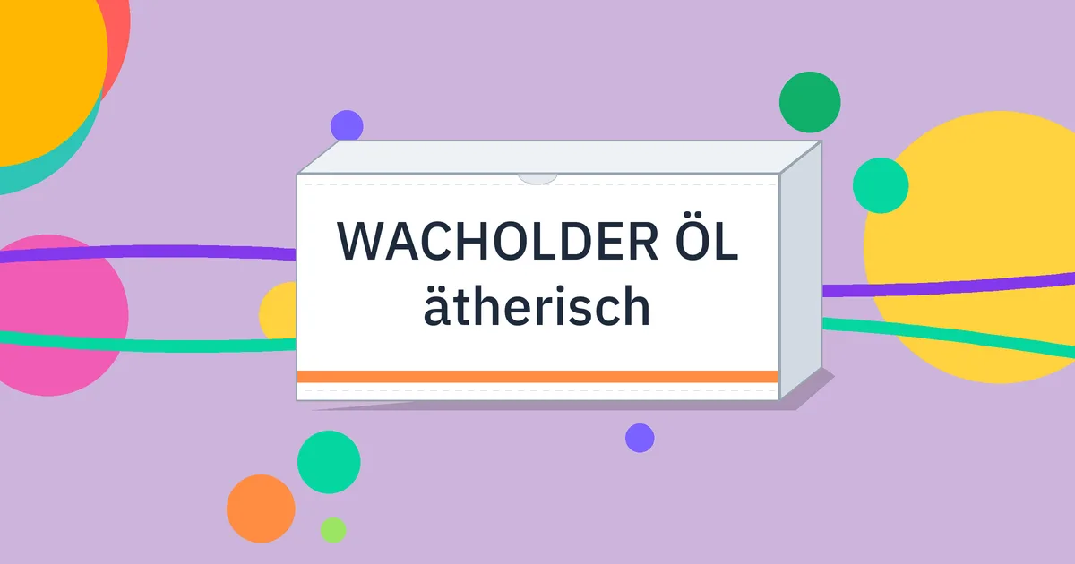 Symbolbild: Packung mit der Aufschrift WACHOLDER ÖL ätherisch (PZN 01252525) – Verfügbarkeit und Bezug in Apotheken in Frankfurt am Main