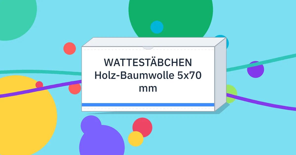 Symbolbild: Packung mit der Aufschrift WATTESTÄBCHEN Holz-Baumwolle 5x70 mm (PZN 20948209) – Verfügbarkeit und Bezug in Apotheken in Frankfurt am Main