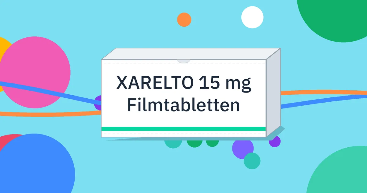 Symbolbild: Packung mit der Aufschrift XARELTO 15 mg Filmtabletten (PZN 10762403) – Verfügbarkeit und Bezug in Apotheken in Frankfurt am Main