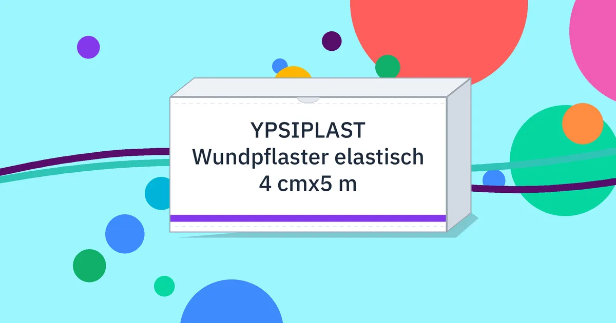 Symbolbild: Packung mit der Aufschrift YPSIPLAST Wundpflaster elastisch 4 cmx5 m (PZN 20364833) – Verfügbarkeit und Bezug in Apotheken in Frankfurt am Main