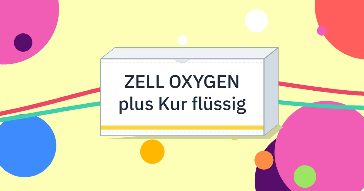 Symbolbild: Packung mit der Aufschrift ZELL OXYGEN plus Kur flüssig (PZN 06970308) – Verfügbarkeit und Bezug in Apotheken in Frankfurt am Main