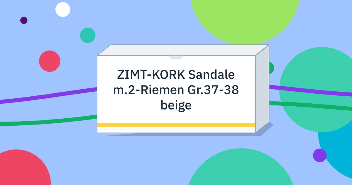 Symbolbild: Packung mit der Aufschrift ZIMT-KORK Sandale m.2-Riemen Gr.37-38 beige (PZN 19729146) – Verfügbarkeit und Bezug in Apotheken in Frankfurt am Main