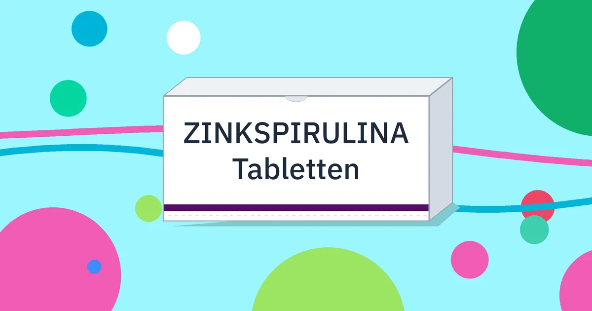 Symbolbild: Packung mit der Aufschrift ZINKSPIRULINA Tabletten (PZN 16354349) – Verfügbarkeit und Bezug in Apotheken in Frankfurt am Main