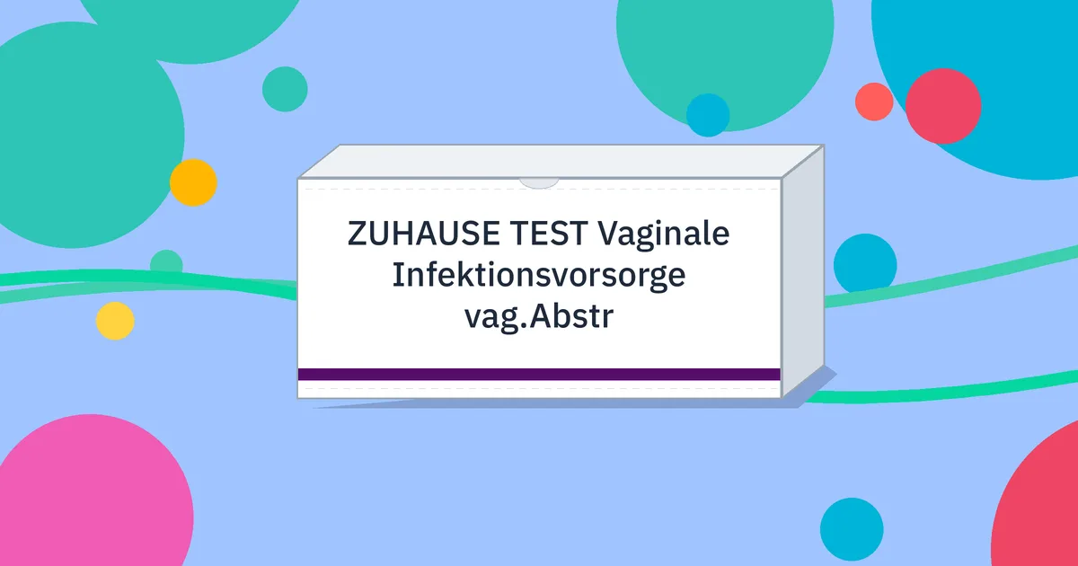 Symbolbild: Packung mit der Aufschrift ZUHAUSE TEST Vaginale Infektionsvorsorge vag.Abstr (PZN 19052778) – Verfügbarkeit und Bezug in Apotheken in Frankfurt am Main
