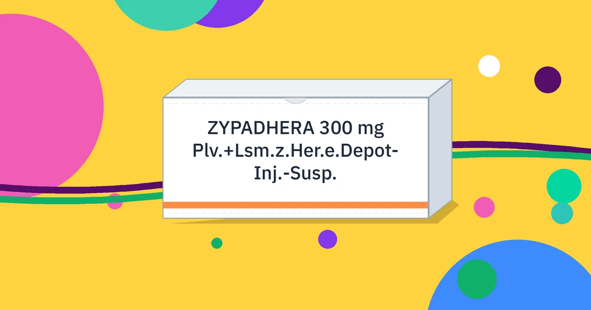 Symbolbild: Packung mit der Aufschrift ZYPADHERA 300 mg Plv.+Lsm.z.Her.e.Depot-Inj.-Susp. (PZN 16003986) – Verfügbarkeit und Bezug in Apotheken in Frankfurt am Main
