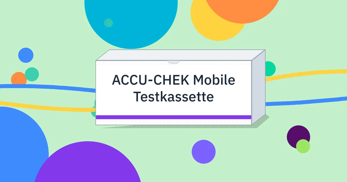 Symbolbild: Packung mit der Aufschrift ACCU-CHEK Mobile Testkassette (PZN 19295937) – Verfügbarkeit und Bezug in Apotheken in Frankfurt am Main
