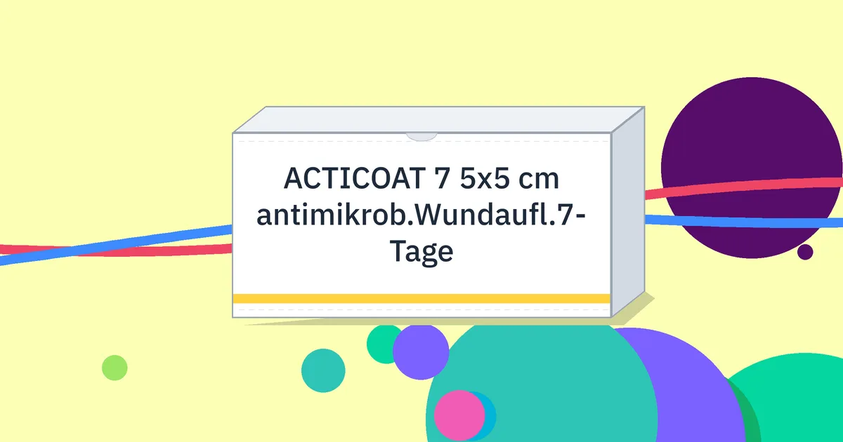 Symbolbild: Packung mit der Aufschrift ACTICOAT 7 5x5 cm antimikrob.Wundaufl.7-Tage (PZN 01675533) – Verfügbarkeit und Bezug in Apotheken in Frankfurt am Main