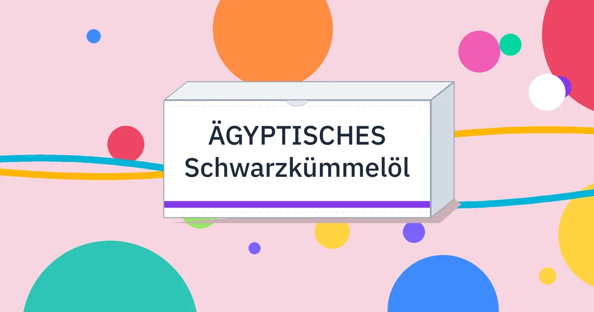 Symbolbild: Packung mit der Aufschrift ÄGYPTISCHES Schwarzkümmelöl (PZN 16530183) – Verfügbarkeit und Bezug in Apotheken in Frankfurt am Main