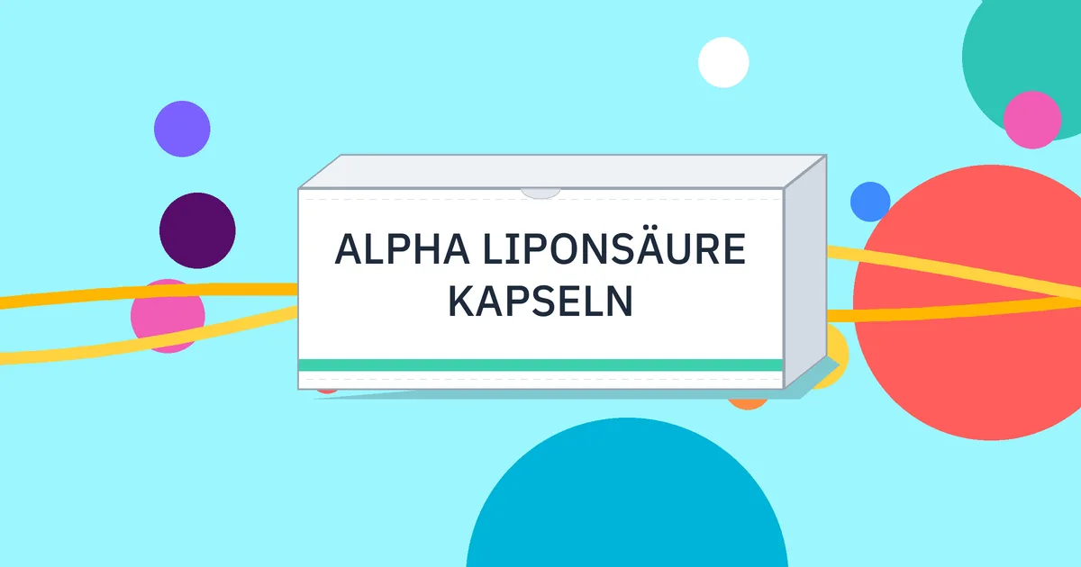 Symbolbild: Packung mit der Aufschrift ALPHA LIPONSÄURE KAPSELN (PZN 10305580) – Verfügbarkeit und Bezug in Apotheken in Frankfurt am Main