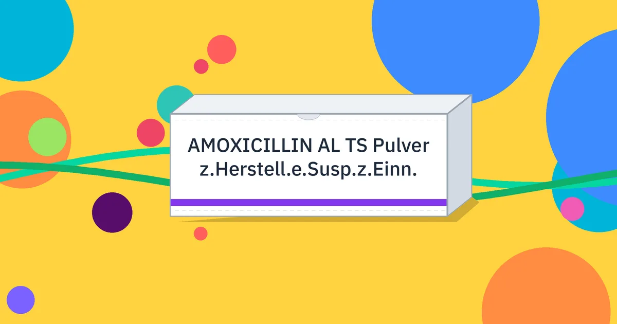 Symbolbild: Packung mit der Aufschrift AMOXICILLIN AL TS Pulver z.Herstell.e.Susp.z.Einn. (PZN 04751588) – Verfügbarkeit und Bezug in Apotheken in Frankfurt am Main