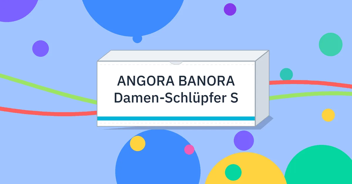 Symbolbild: Packung mit der Aufschrift ANGORA BANORA Damen-Schlüpfer S (PZN 04795232) – Verfügbarkeit und Bezug in Apotheken in Frankfurt am Main