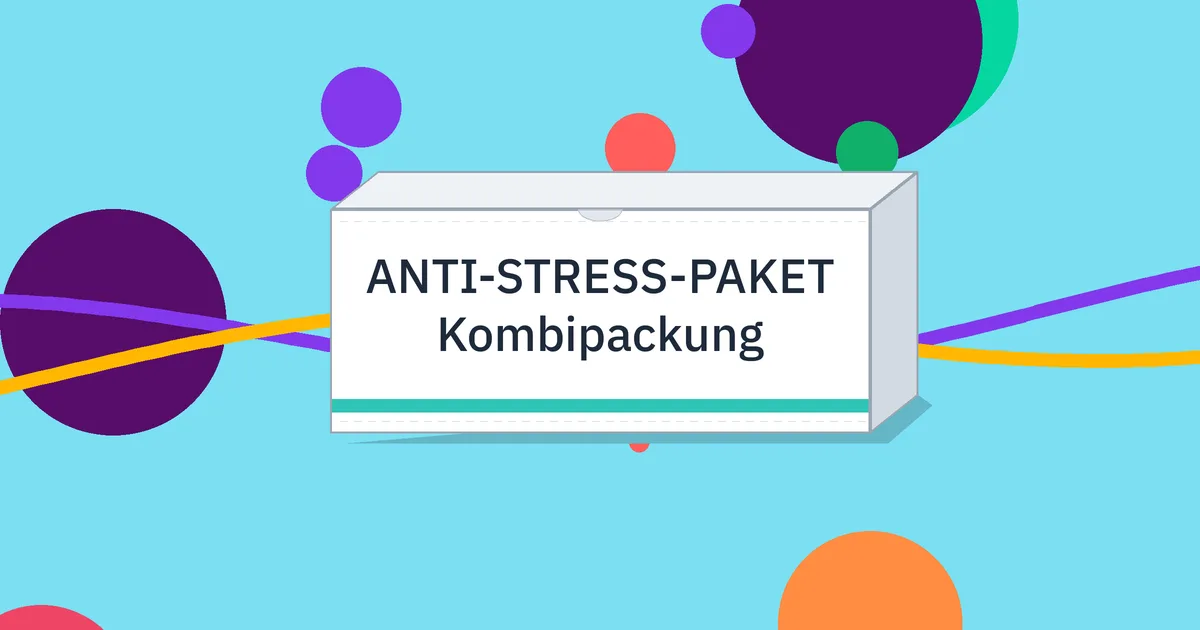 Symbolbild: Packung mit der Aufschrift ANTI-STRESS-PAKET Kombipackung (PZN 19968939) – Verfügbarkeit und Bezug in Apotheken in Frankfurt am Main