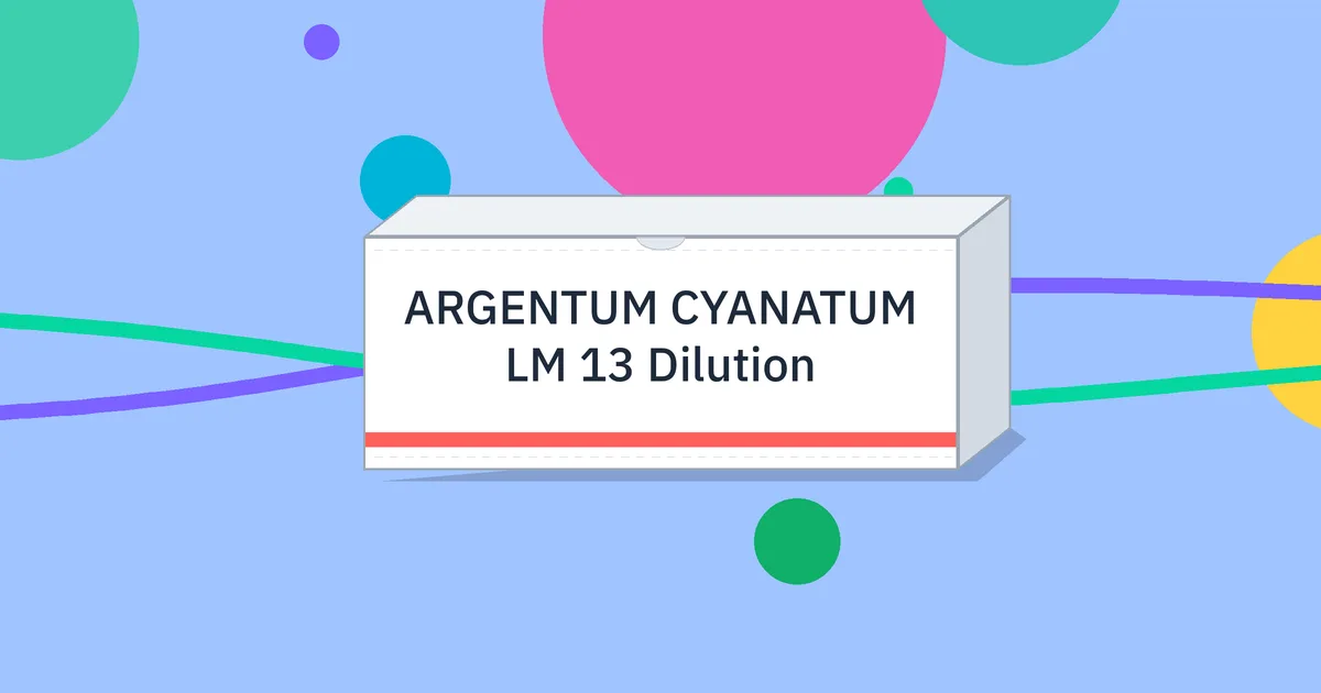 Symbolbild: Packung mit der Aufschrift ARGENTUM CYANATUM LM 13 Dilution (PZN 13390385) – Verfügbarkeit und Bezug in Apotheken in Frankfurt am Main